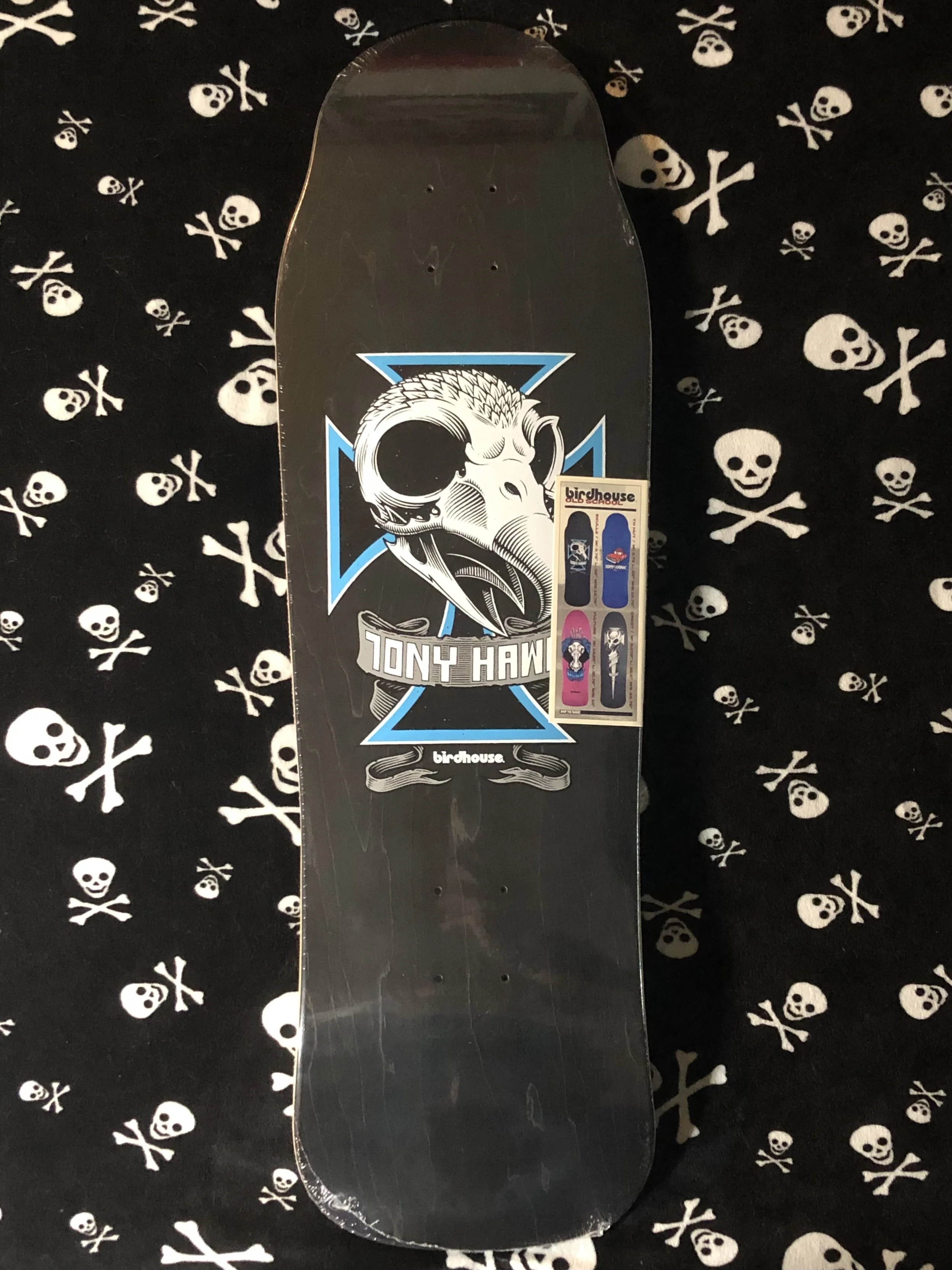 BIRDHOUSE~ HAWK SKULL 2 SKATEBOARD DECK — DEATHGEAR PRODUCTS SKATE